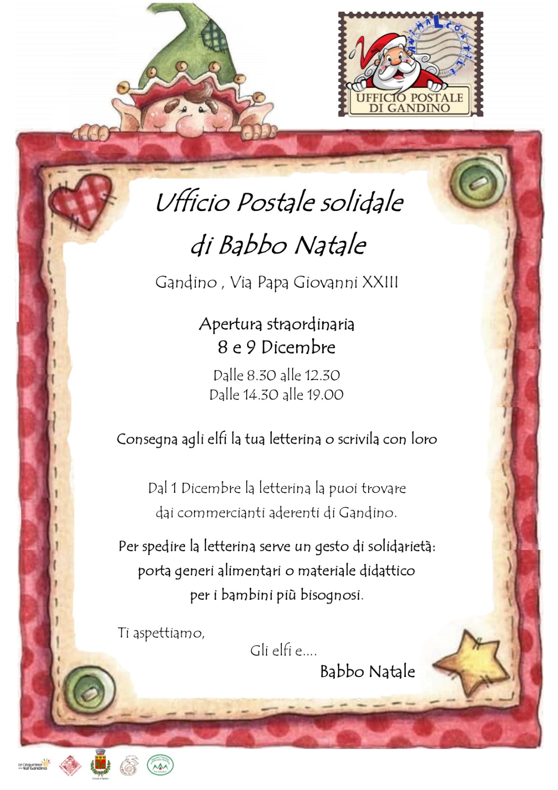UFFICIO POSTALE SOLIDALE DI BABBO NATALE - - eventi