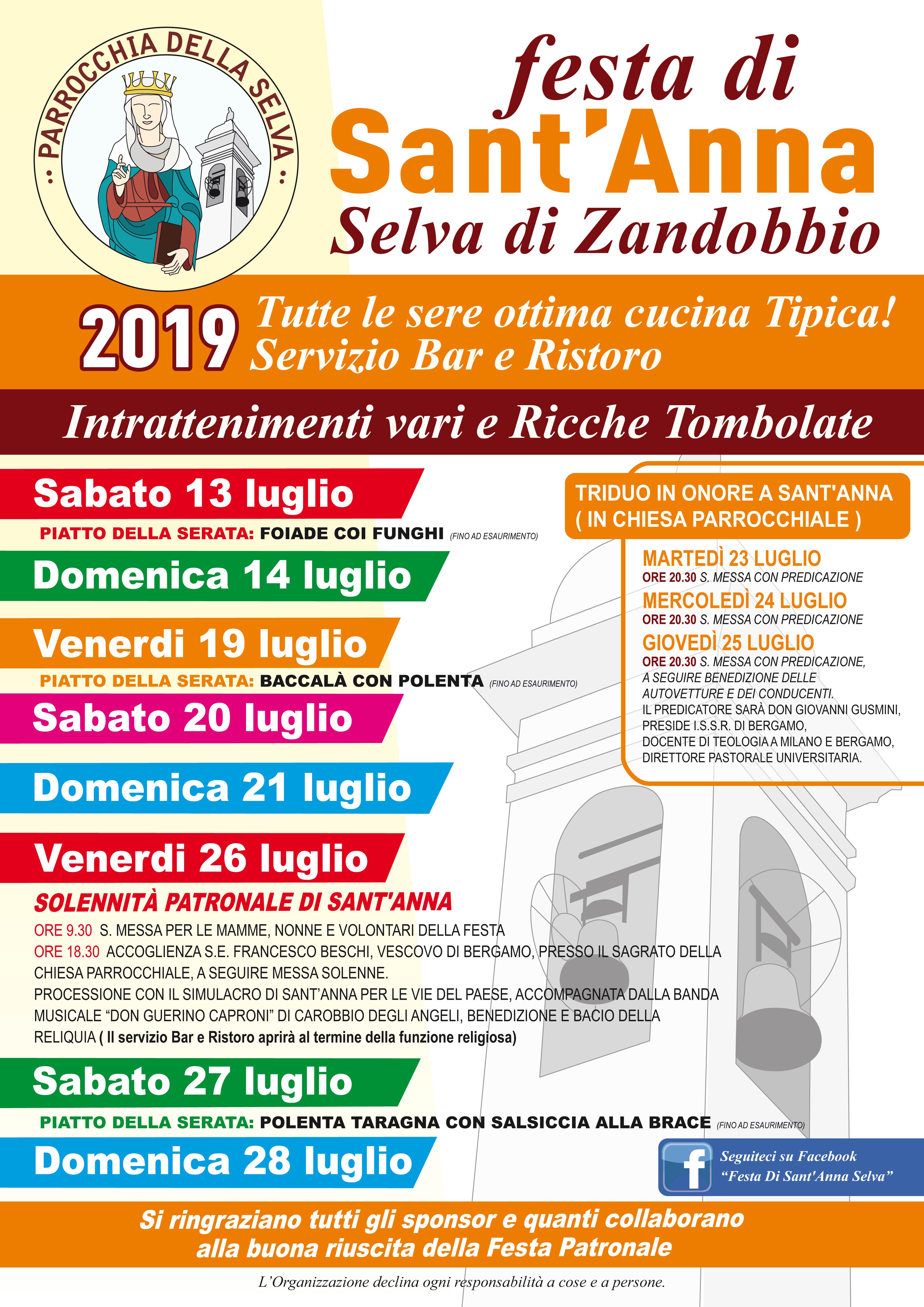 FESTA DI SANT'ANNA - Parrocchia di Sant'Anna - Selva fraz. Zandobbio ...