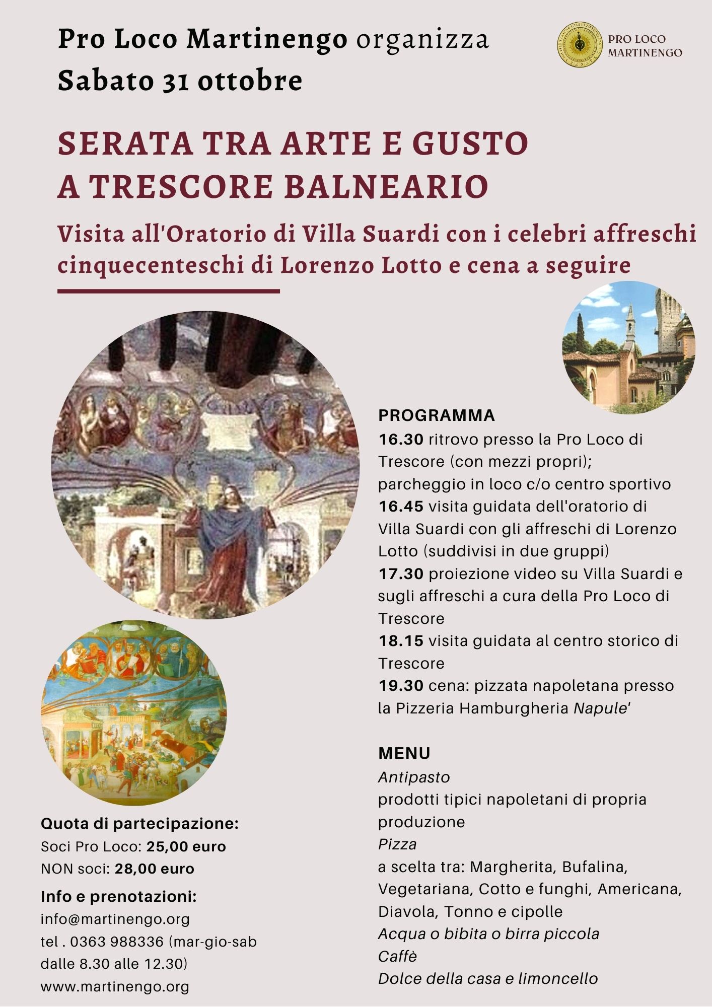 Tra arte e gusto - Pro Loco di Martinengo - eventi
